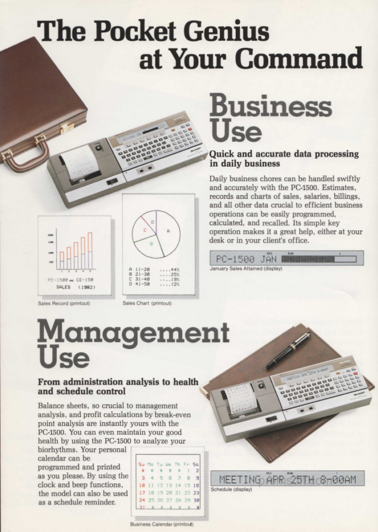 80年代的口袋计算机：SHARP PC-1500 - GeekLogic